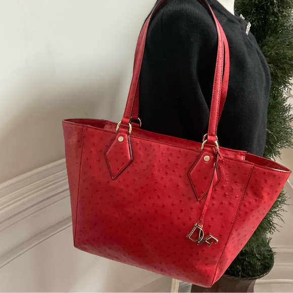 Diane Von Furstenberg | Bags | Diane Von Furstenberg Dvf Red Tote Bag ...